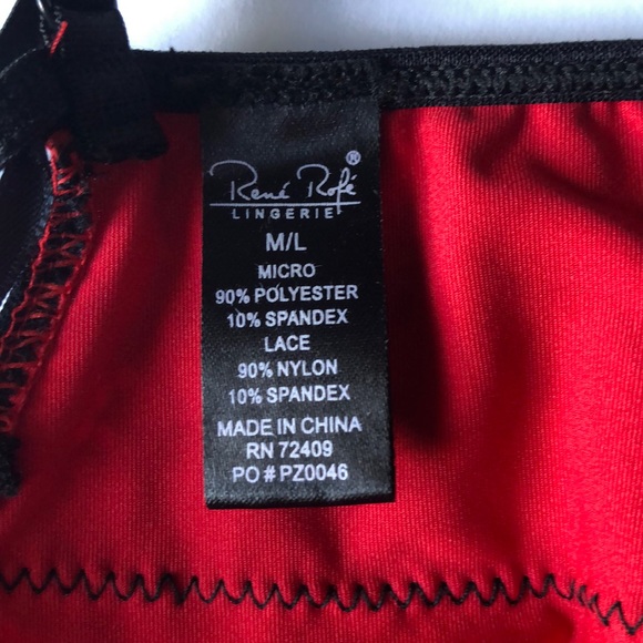 Rene Rofe | Intimates & Sleepwear | Ren Tof Red And Black Lingerie ...